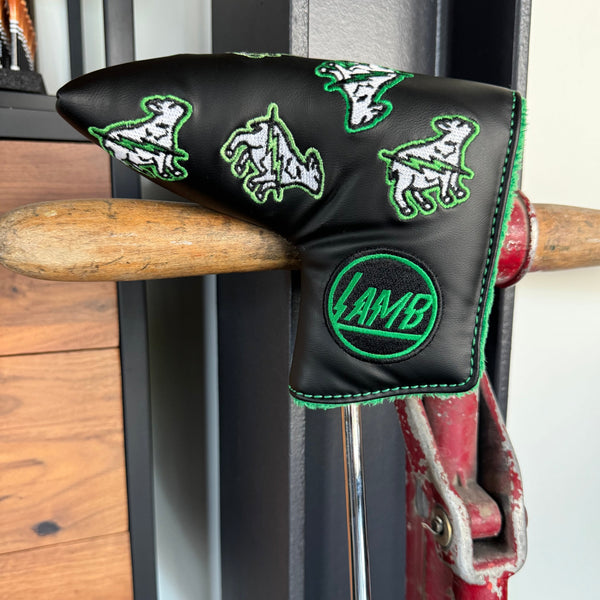 Electric Lamb Putter Cover - Black/Greeen - Lamb Crafted