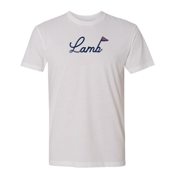 Lamb Script Tee - White - Lamb Crafted